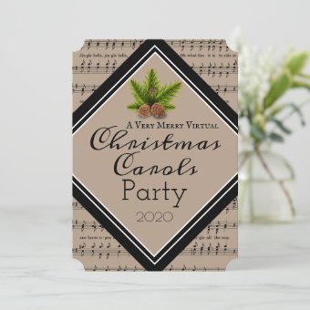 Virtual Christmas Caroling Invitation | Zazzle