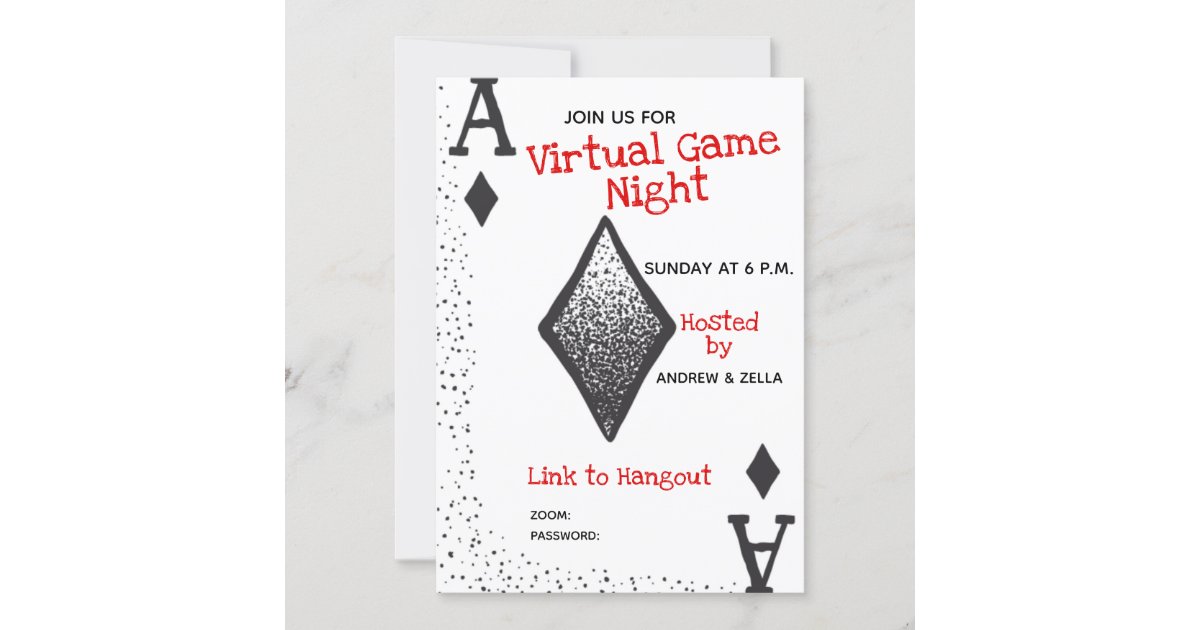 Virtual Game Night Invitation | Zazzle