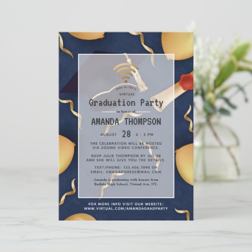 Virtual Graduation Party Invitation | Zazzle