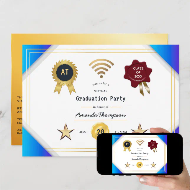 Virtual Graduation Party Invitation | Zazzle
