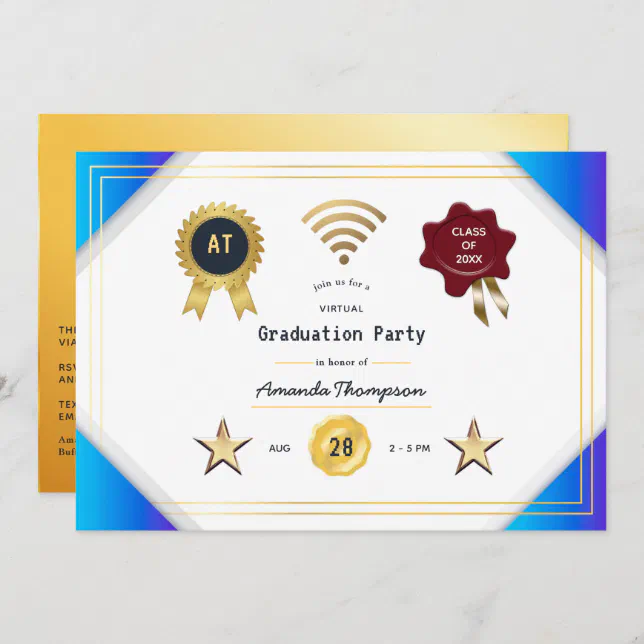 Virtual Graduation Party Invitation | Zazzle