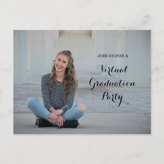 Virtual Graduation Party Photo Announcement Postcard | Zazzle.com
