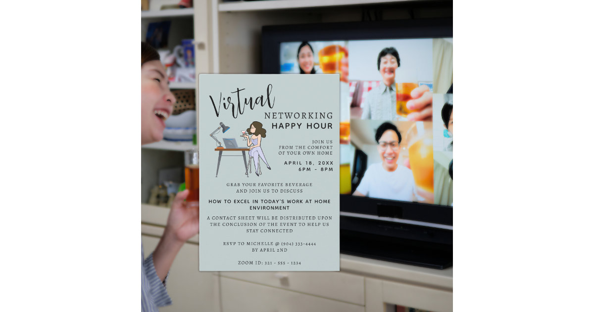 Virtual Happy Hour Invitation | Zazzle