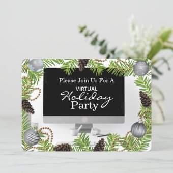 Virtual Holiday Party Invitation | Zazzle