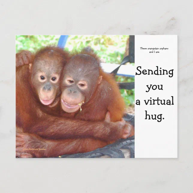 Virtual Hug Postcard | Zazzle