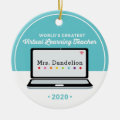 Virtual Learning Online Teacher Gift Ceramic Ornament | Zazzle