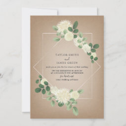 Virtual Live Stream Wedding Cardstock Botanical Invitation | Zazzle