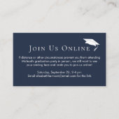 Virtual Online Graduation Party Blue Enclosure Card | Zazzle