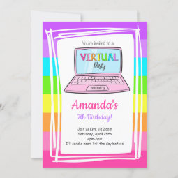 Virtual Party Invitation | Zazzle