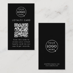 Virtual QR Code Reward Business Logo Digital Loyal Loyalty Card | Zazzle