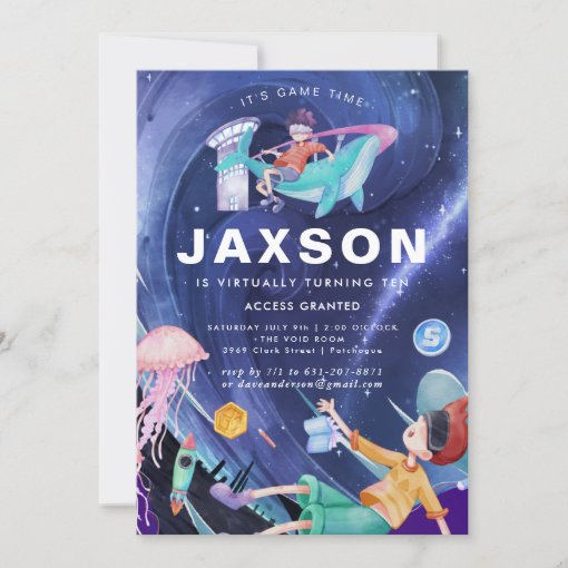 Virtual Reality Birthday Party Invitation | Zazzle