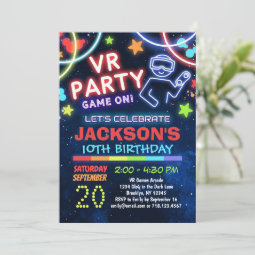 Virtual Reality VR Birthday Party Invitations | Zazzle