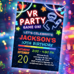 Virtual Reality VR Birthday Party Invitations | Zazzle