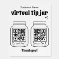 Virtual Tip Jar with 2 QR Code Foam Board | Zazzle