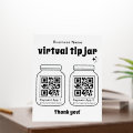 Virtual Tip Jar with 2 QR Code Foam Board | Zazzle