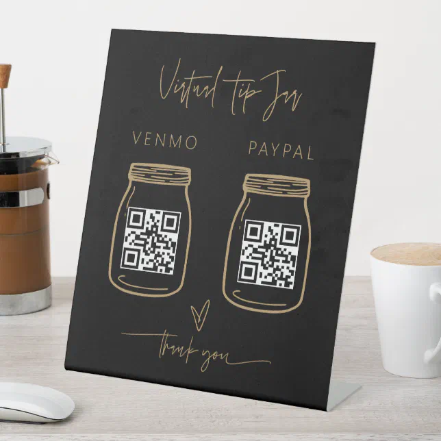 Virtual Tips Sign Cash Small Business Money G400 | Zazzle