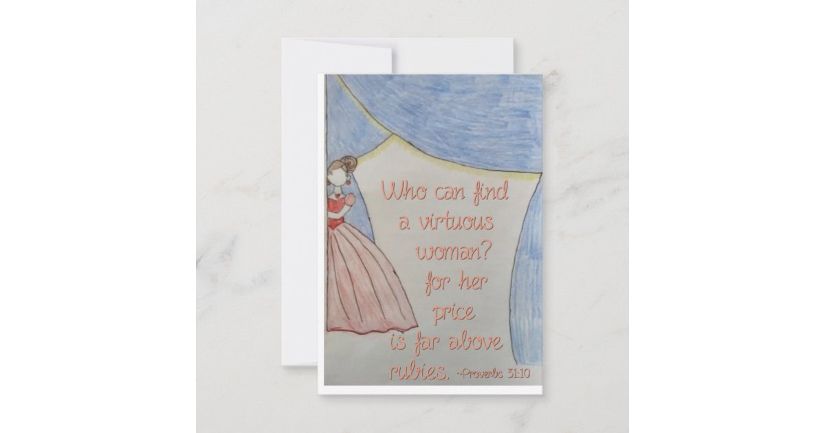 Virtuous Woman Thank you Card | Zazzle