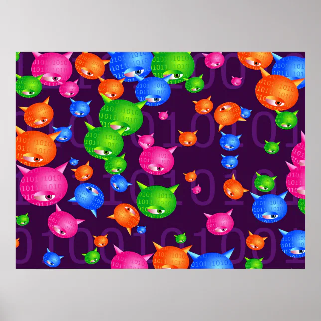 Virus Background Poster | Zazzle