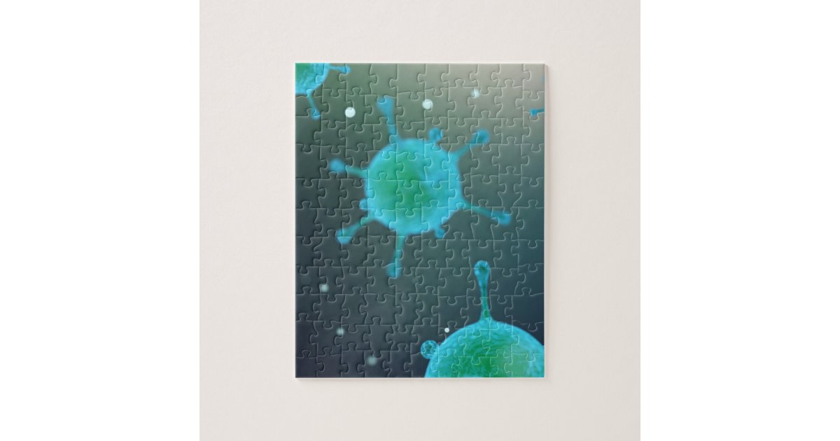 Virus Magnified Jigsaw Puzzle | Zazzle