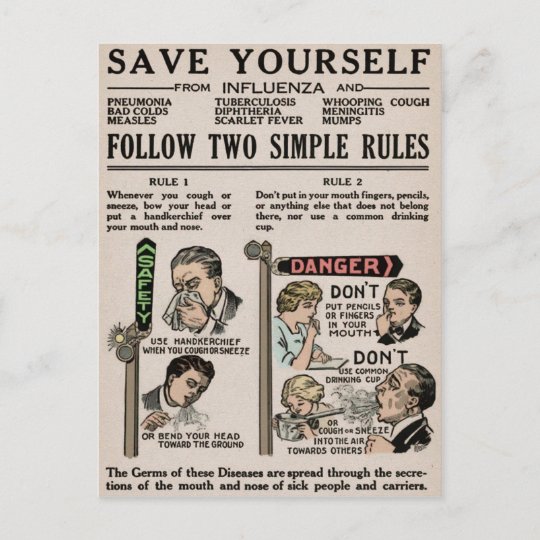 Virus Prevention Postcard | Zazzle.com