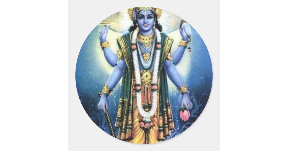 Vishnu Classic Round Sticker | Zazzle