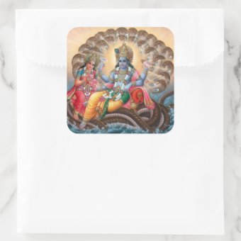 Vishnu & Lakshmi Stickers - Version 2 | Zazzle