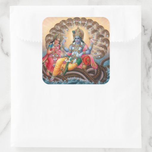 Vishnu & Lakshmi Stickers - Version 2 | Zazzle