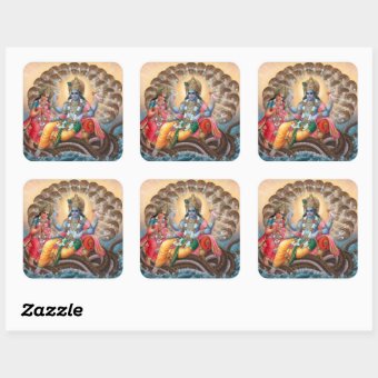 Vishnu & Lakshmi Stickers - Version 2 | Zazzle