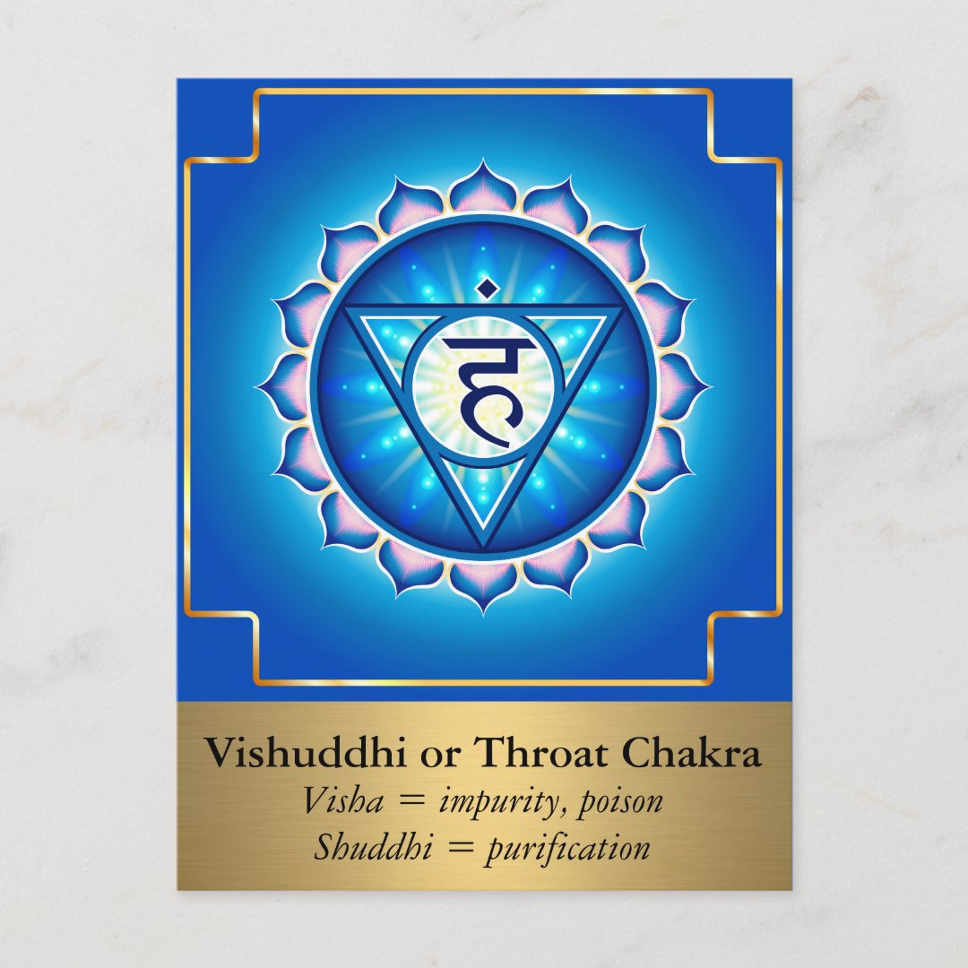 Vishuddhi or Throat Chakra Postcard | Zazzle