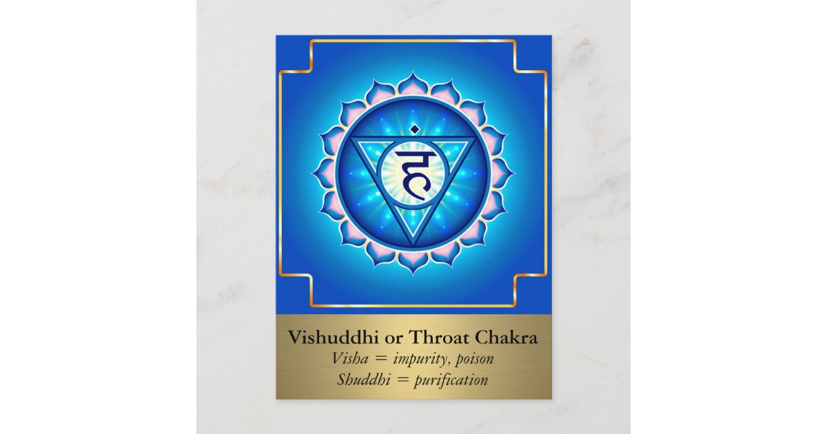 Vishuddhi or Throat Chakra Postcard | Zazzle