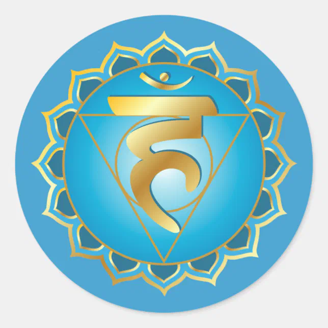 Vishuddhi or throat chakra Sticker | Zazzle