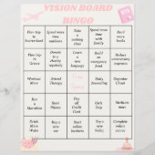 Vision Board Bingo Goals Sheet | Zazzle