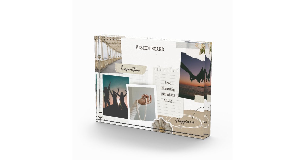 Vision Board Horizontal Block Photoblock | Zazzle