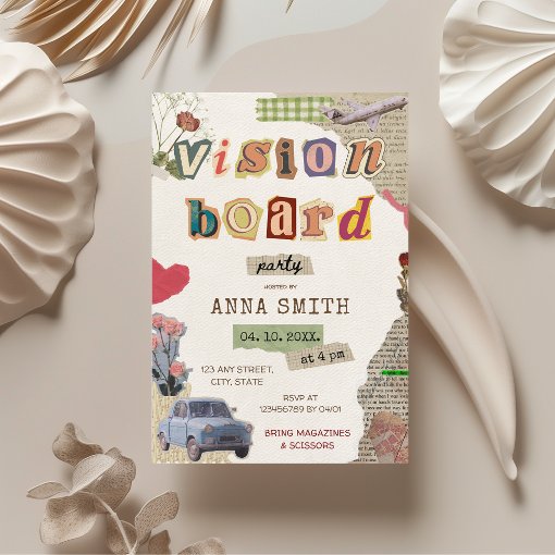Vision Board Party Girl's Night Invitation | Zazzle