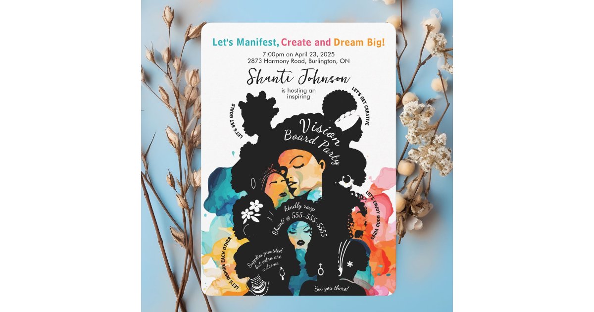 Vision Board Party Invitation | Zazzle
