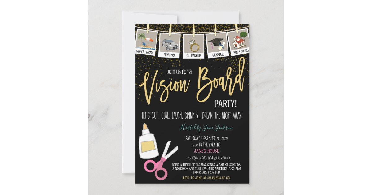 Vision Board Party Invitation | Zazzle