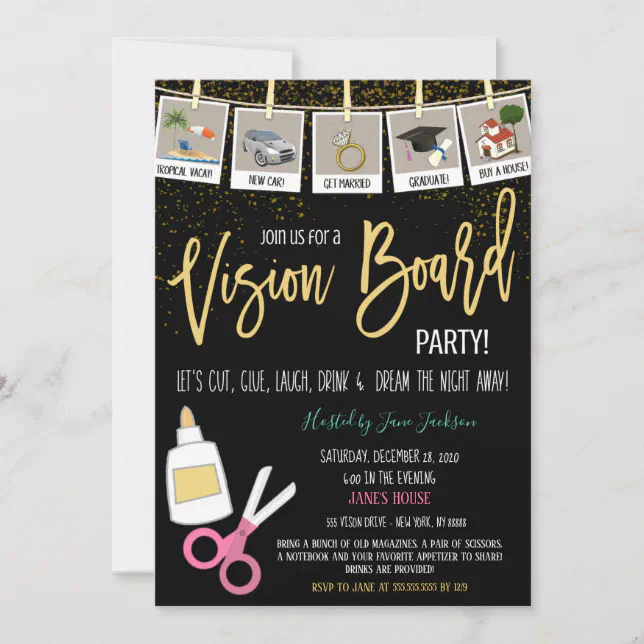 Vision Board Party Invitation | Zazzle
