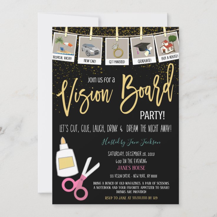 Vision Board Party Invitation | Zazzle