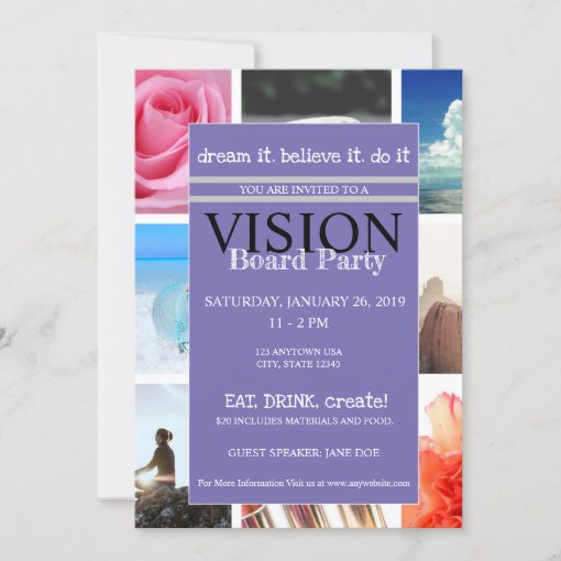 Vision Board Party Invitation | Zazzle