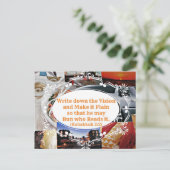 Vision board with Bible verse Write down the Visio Postcard | Zazzle