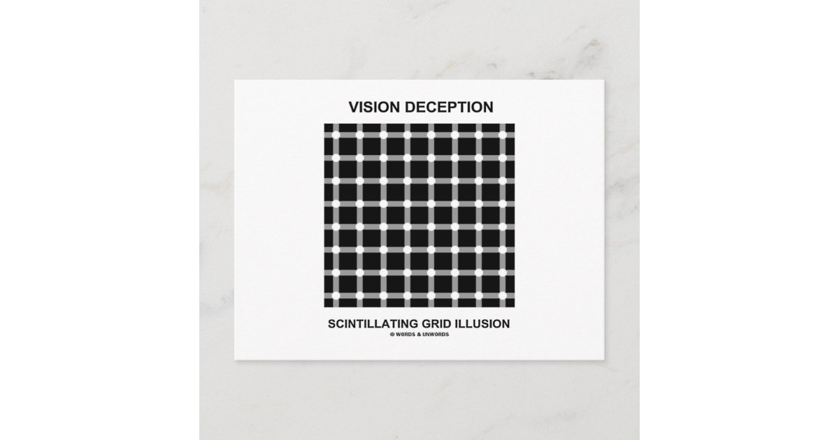 Vision Deception Scintillating Grid Illusion Postcard | Zazzle