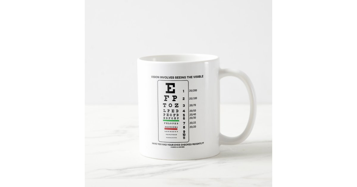 Vision Involves Seeing The Visible (Snellen Chart) Coffee Mug | Zazzle