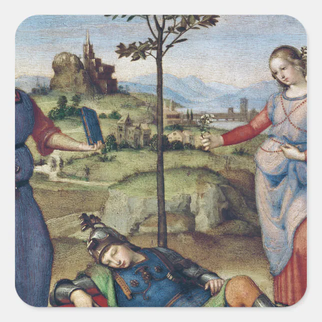 Vision of a Knight, c.1504 Square Sticker | Zazzle