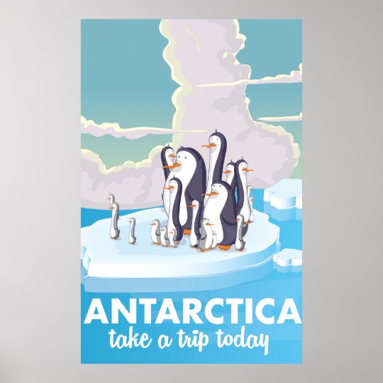Visit Antarctica Vintage travel poster | Zazzle.com