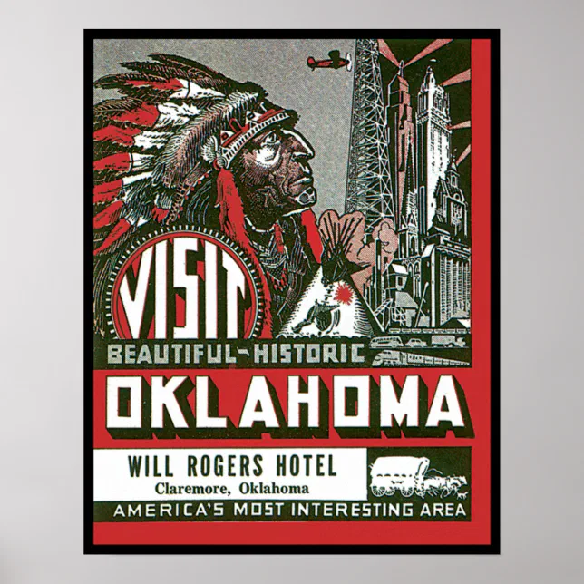 Visit Beautiful Historic Oklahoma Poster | Zazzle