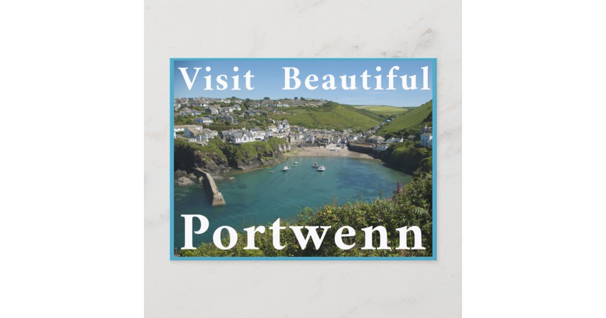 Visit Beautiful Portwenn Postcard | Zazzle