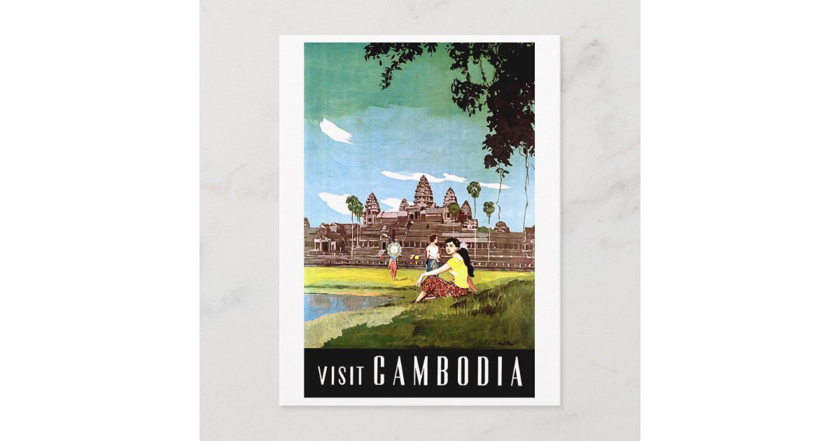 Visit Cambodia Postcard | Zazzle