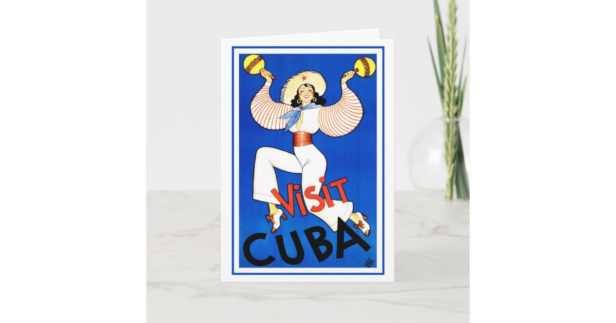 Visit Cuba Vintage Card | Zazzle.com