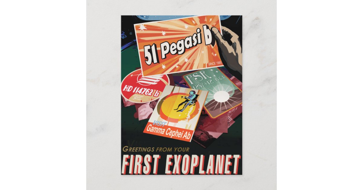 Visit First Exoplanet Found Outside Solar System Postcard | Zazzle