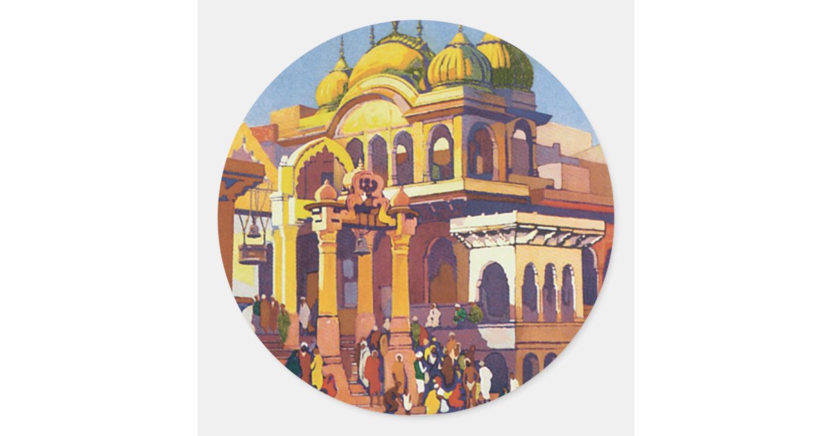 Visit India Muttra Classic Round Sticker | Zazzle